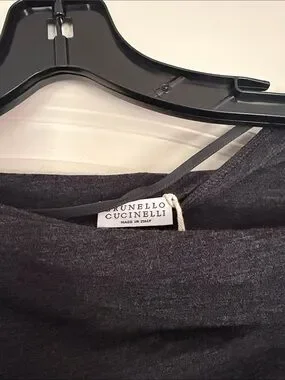 Brunello Cucinelli | Dresses | Brunello Cucinelli Dark Gray Longsleeve ...